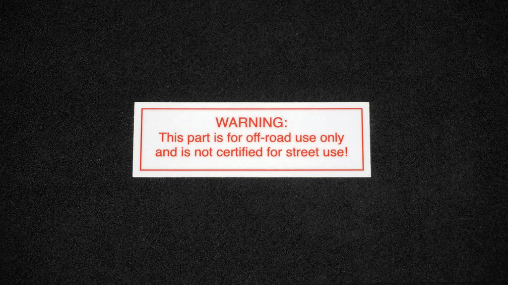 BMW "WARNING: Off-Road Use Only" Replica Sticker – MSportParts